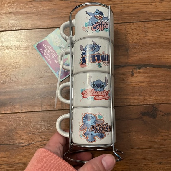 Disney | Dining | Disney Stitch Set 4 Espresso Mug Stacker | Poshmark